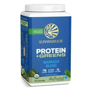 SUNWARRIOR Organic Warrior Blend+ Greens Protein Powder - Unflavored