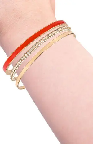 Guess Tone Trio Crystal Bangle Set