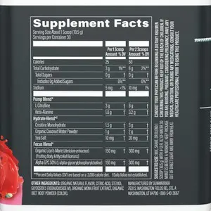 SUNWARRIOR Active Pre-workout Powder, Non Stim - Watermelon