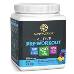 SUNWARRIOR Active Pre-workout Powder Tub - Blue Raspberry Pineapple