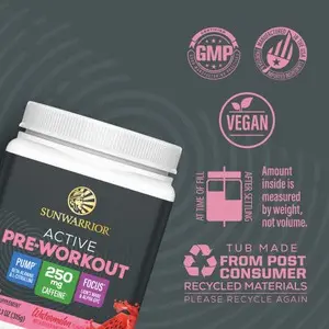 SUNWARRIOR Active Pre-workout Powder Tub - Watermelon