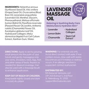 M3 Relaxing Massage Oil, Lavender
