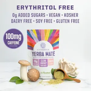 SUNWARRIOR Yerba Mate Energy Powder Drink Mix - Unflavored