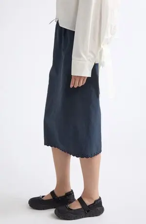 Cecilie Bahnsen Cbbria Embroidered Taffeta Midi Skirt