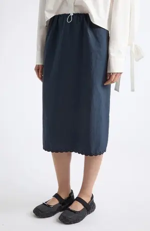 Cecilie Bahnsen Cbbria Embroidered Taffeta Midi Skirt