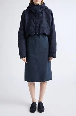 Cecilie Bahnsen Cbbria Embroidered Taffeta Midi Skirt