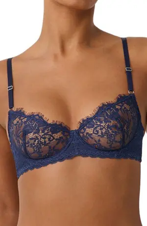 KAT THE LABEL Maverick Lace Underwire Bra - Midnight