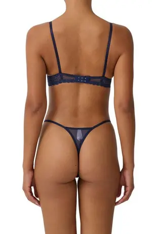 KAT THE LABEL Maverick Lace Underwire Bra - Midnight