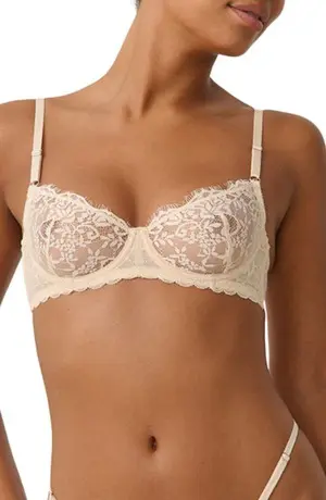 KAT THE LABEL Maverick Lace Underwire Bra - Sand
