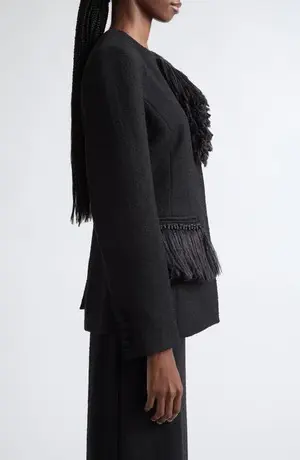 HEIRLOME Matilde Virgin Wool Blend Fringe Jacket