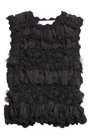 Tao Comme Des Garçons Hairpin Lace Crochet Sleeveless Top