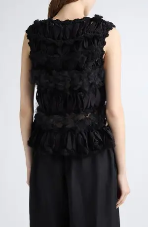 Tao Comme Des Garçons Hairpin Lace Crochet Sleeveless Top