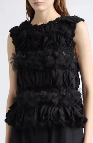 Tao Comme Des Garçons Hairpin Lace Crochet Sleeveless Top