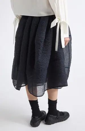 Cecilie Bahnsen Fosia Matelassé Midi Skirt