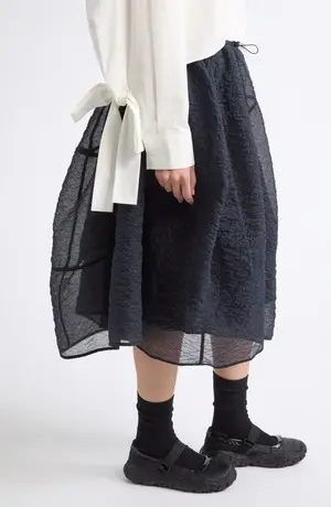 Cecilie Bahnsen Fosia Matelassé Midi Skirt