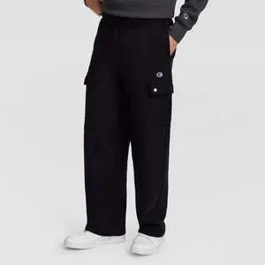 Champion Fleece Cargo Pant, C Logo - Black