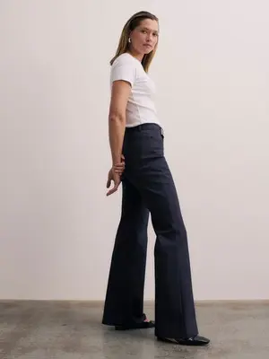 The Fold Lexington High Waisted Flared Jeans