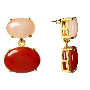 CRYSTALLINE JEWELLERY Pink / Red Blush & Ruby Earrings