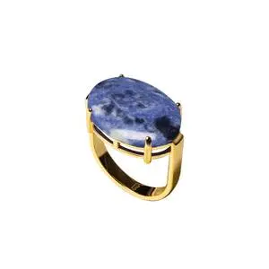 CRYSTALLINE JEWELLERY Sodalite Oval Ring - Blue