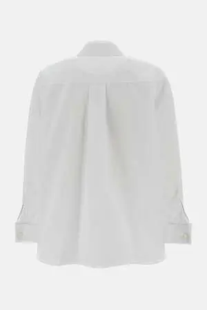 Sacai Camicia In Popeline Destrutturata - White