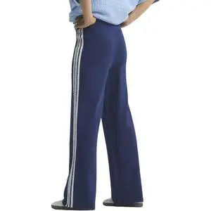 Adidas Knit Firebird Track Pants 'dark Blue White