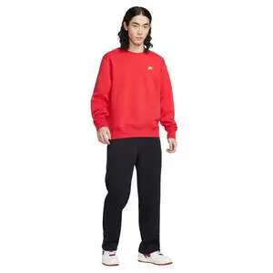 Nike Club Long Sleeve College Fleece T-shirt - University Red