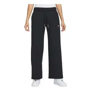 Nike Nsw Lny Fleece Wide Leg Pants - Black