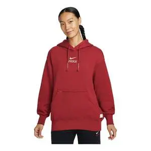 Nike Fleece Hoodie Asia Sizing 'cny Pegasus - Red/gold