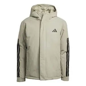 Adidas Climawarm 3-stripes Insulated Hooded Jacket Asia Sizing - Silver Pebble