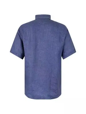 Paul & Shark Linen Short-sleeve Shirt - Blue