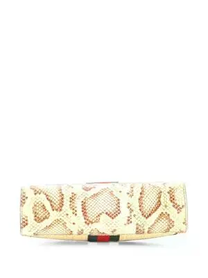 Gucci Ophidia Chain Shoulder Bag Raffia With Snakeskin Small Crossbody Bag