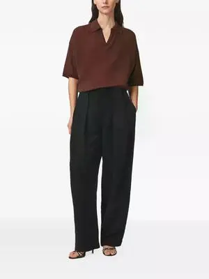 ALLSAINTS Pleated Wide-leg Trousers - Black