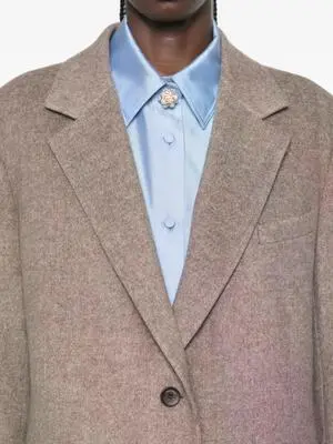 Sandro Tailored-collar Single-breasted Coat