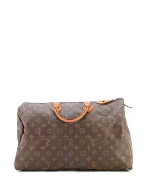 LOUIS VUITTON Speedy Handbag Monogram Canvas 40 Satchel - Brown