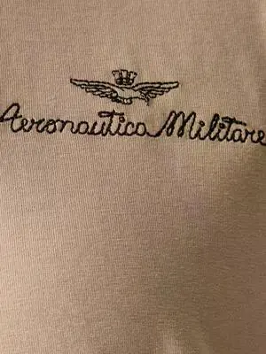 AERONAUTICA MILITARE Logo-embroidered T-shirt