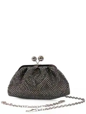 Max Mara Pasticcino Crystal-embellished Clutch Bag Grey