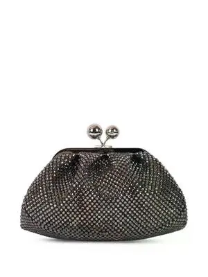 Max Mara Pasticcino Crystal-embellished Clutch Bag - Grey