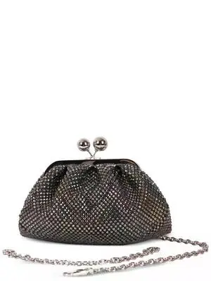 Max Mara Pasticcino Crystal-embellished Clutch Bag Grey
