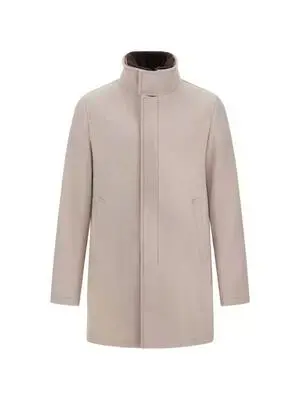 Herno Faux-fur-trim Twill Coat