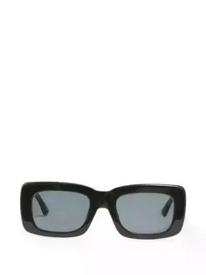 Attico X Linda Farrow Mini Marfa Rectangle-frame Sunglasses - Black