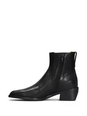 MARA BINI Square-toe Leather Ankle Boots