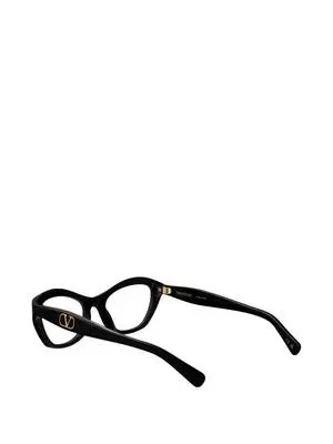 Valentino Garavani Vlogo Cat-eye Glasses - Black