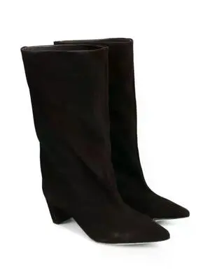 Ash Pointed-toe Suede Knee-high Boots - Brown