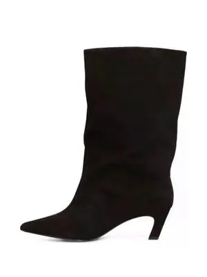 Ash Pointed-toe Suede Knee-high Boots - Brown