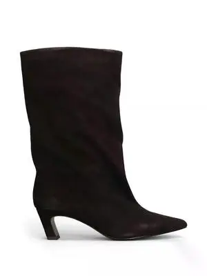 Ash Pointed-toe Suede Knee-high Boots - Brown