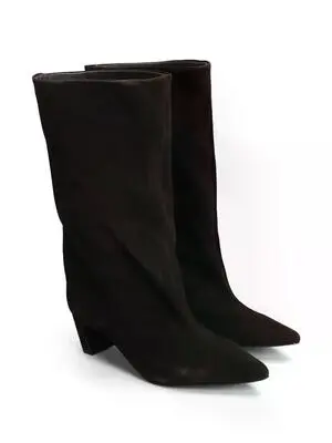 Ash Pointed-toe Suede Knee-high Boots - Brown