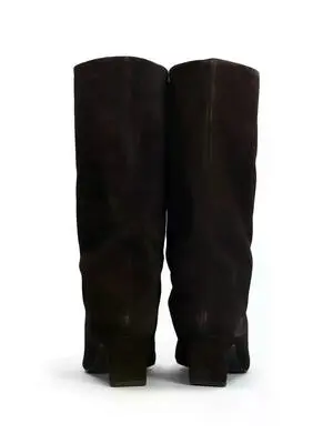 Ash Pointed-toe Suede Knee-high Boots - Brown