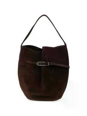 LIFFNER Large Suede Buckle-detail Tote Bag