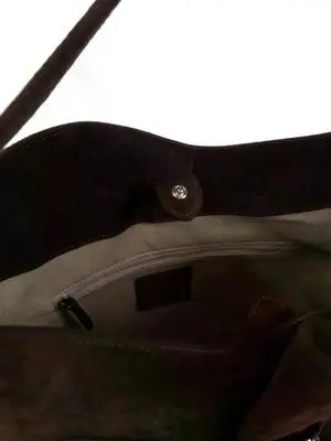 LIFFNER Large Suede Buckle-detail Tote Bag