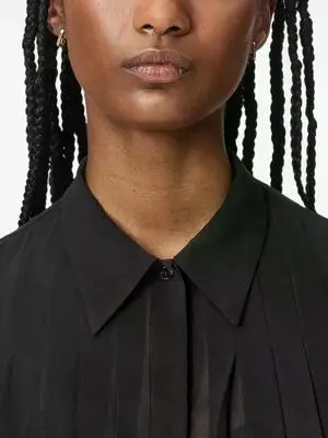 ALLSAINTS Pleated Semi-sheer Dress